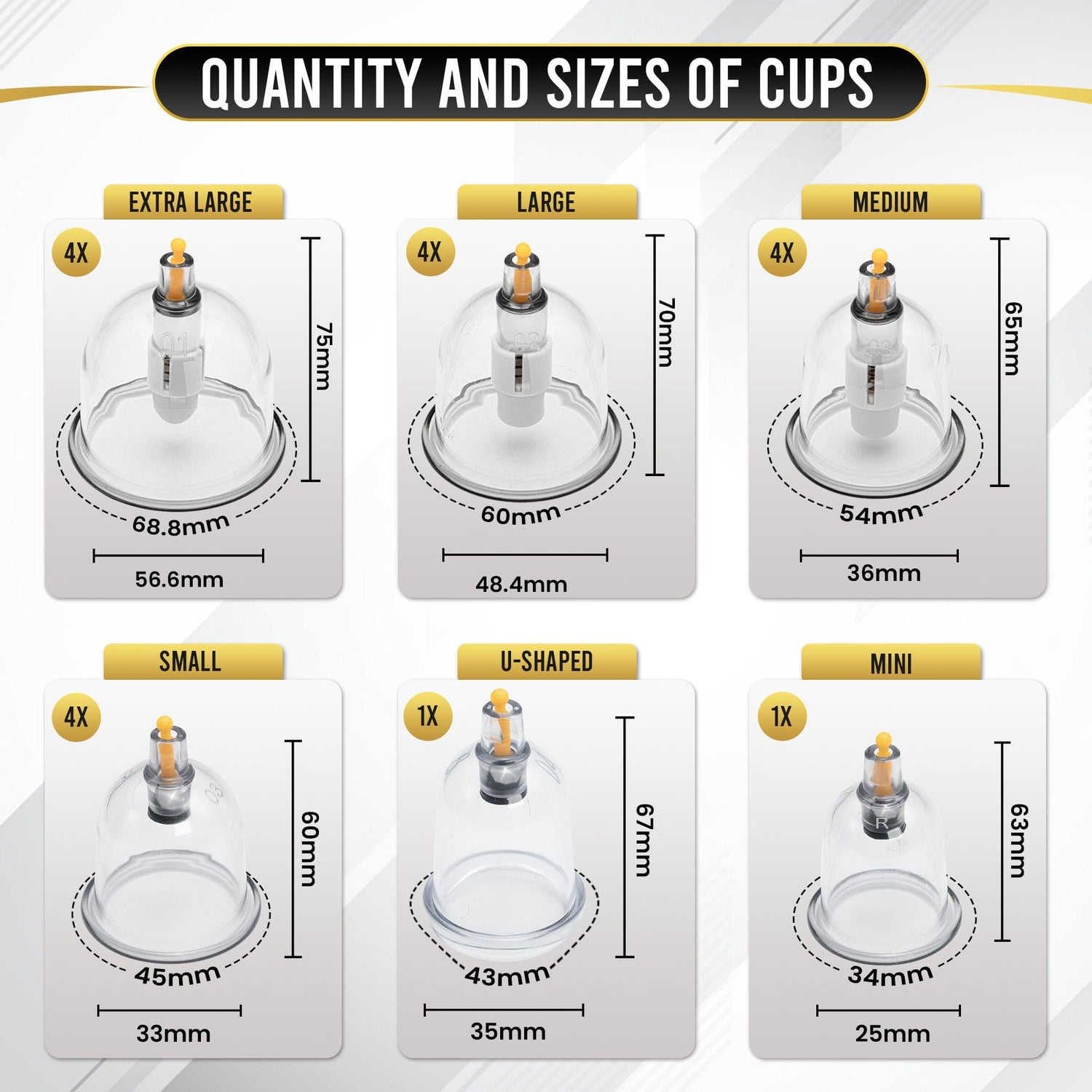 Biomagnetic Cupping Therapy Set 18 Cups | MagnetRX