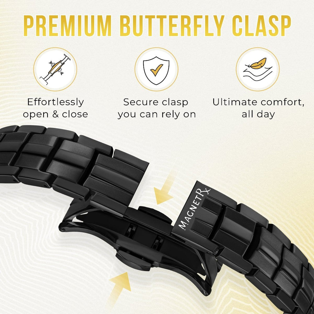 EllipseMAX Men’s Black Magnetic Bracelet - MagnetRX