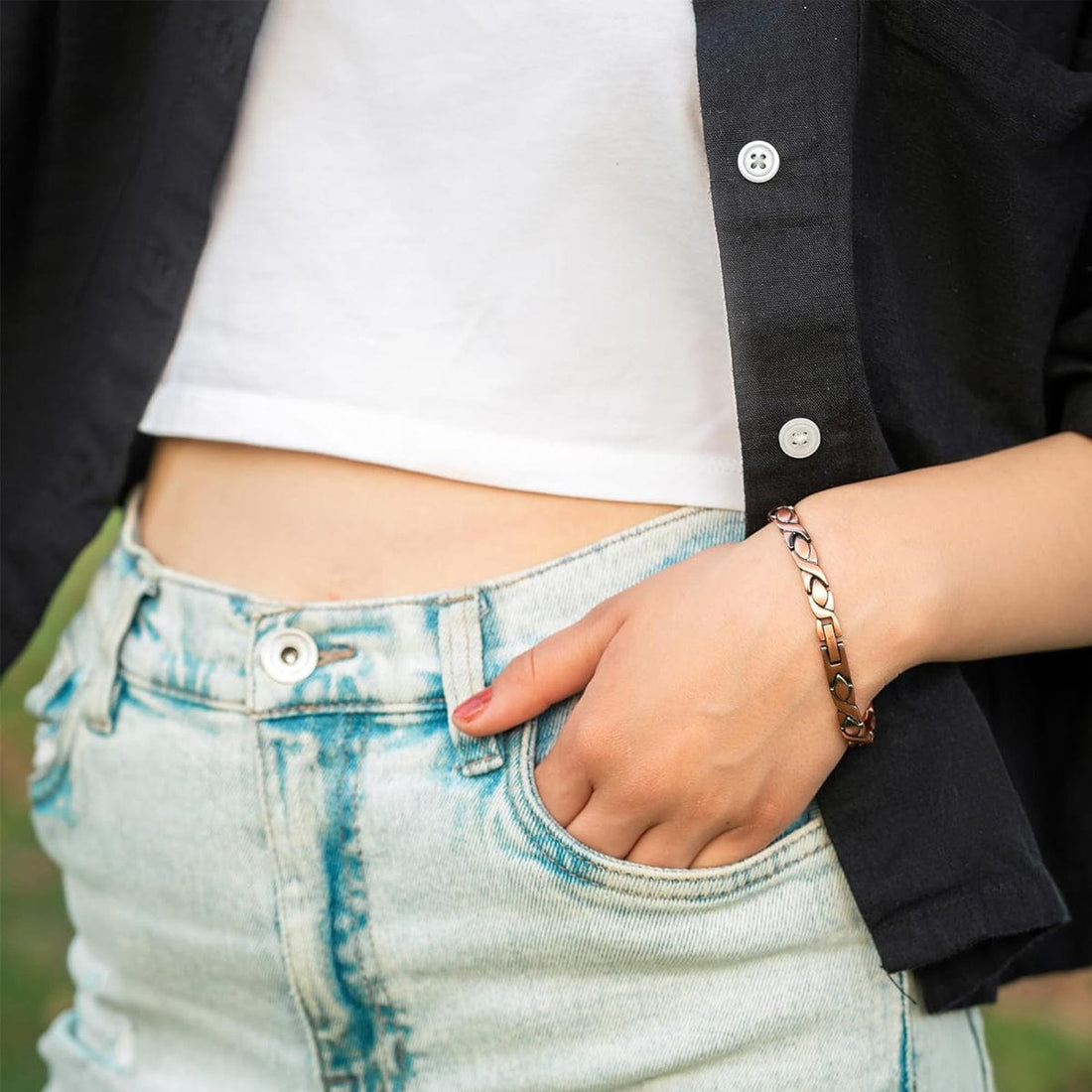 Women’s Copper Magnetic Bracelet - XO - MagnetRX