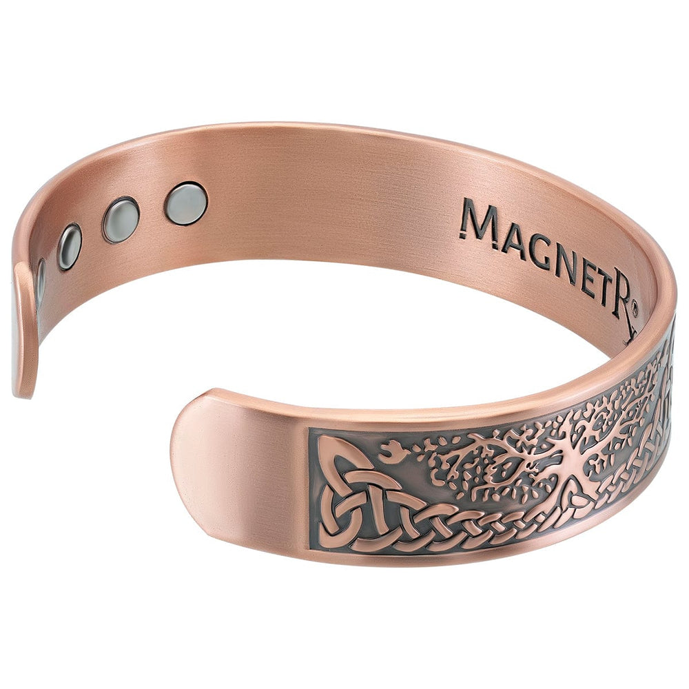 Stamped Irish Tree Magnetic Copper Bracelet Cuff