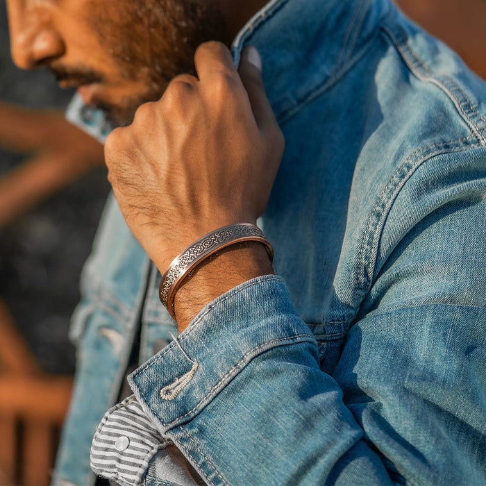 Stamped Copper Magnetic Cuff for Men | MagnetRX