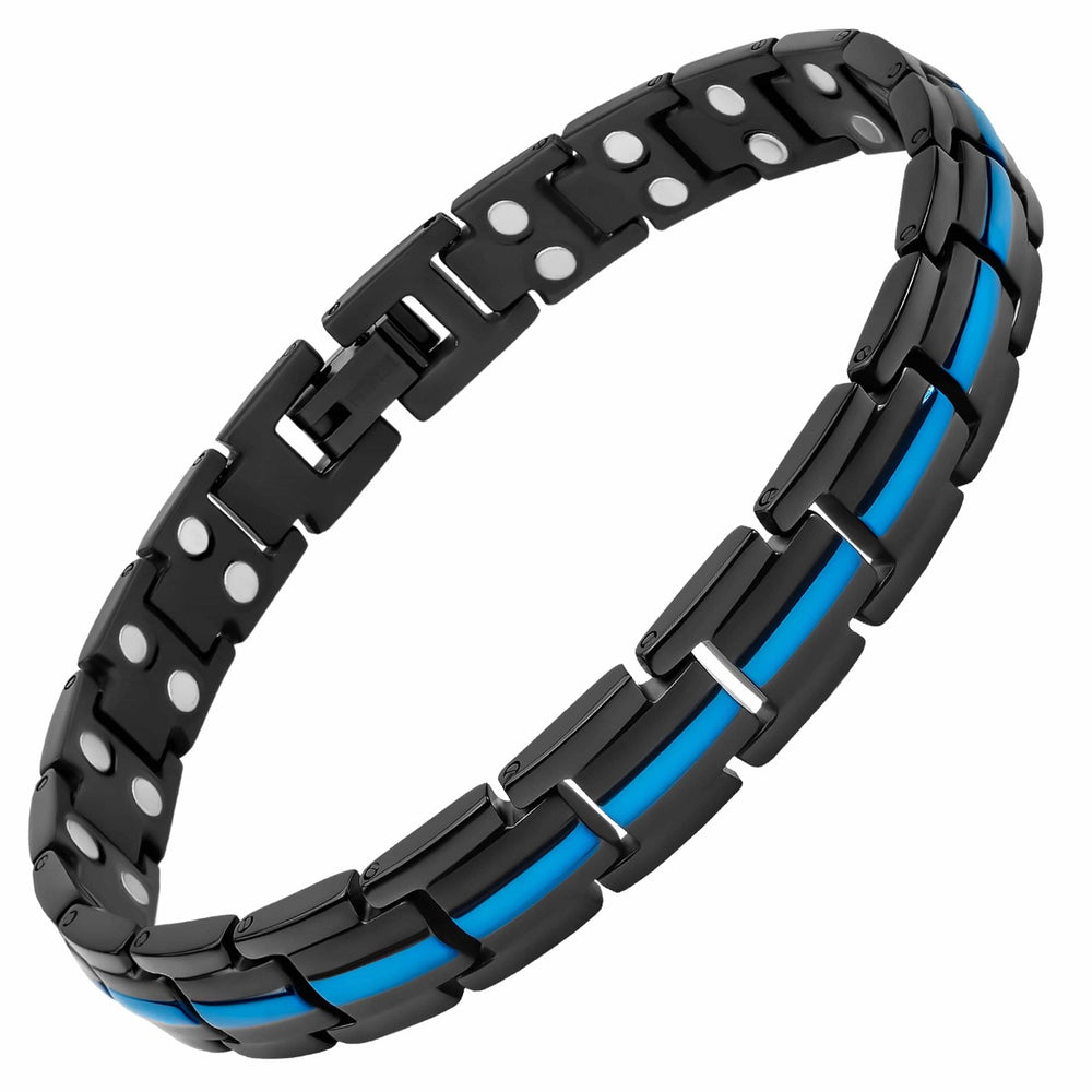 Magnetic Therapy Thin Blue Line Bracelet for Women