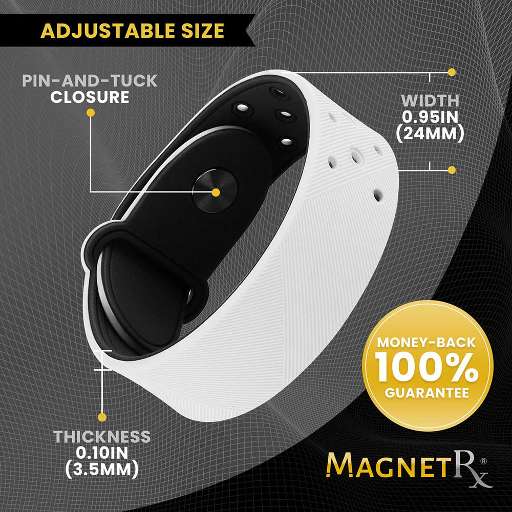 MagnetRX Ultra Strength Sports Bracelet - White