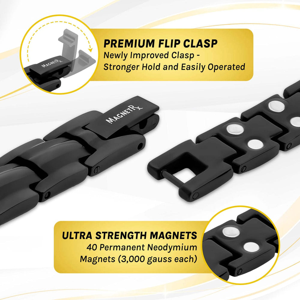 Women’s Ultra Strength Black Magnetic Titanium Bracelet