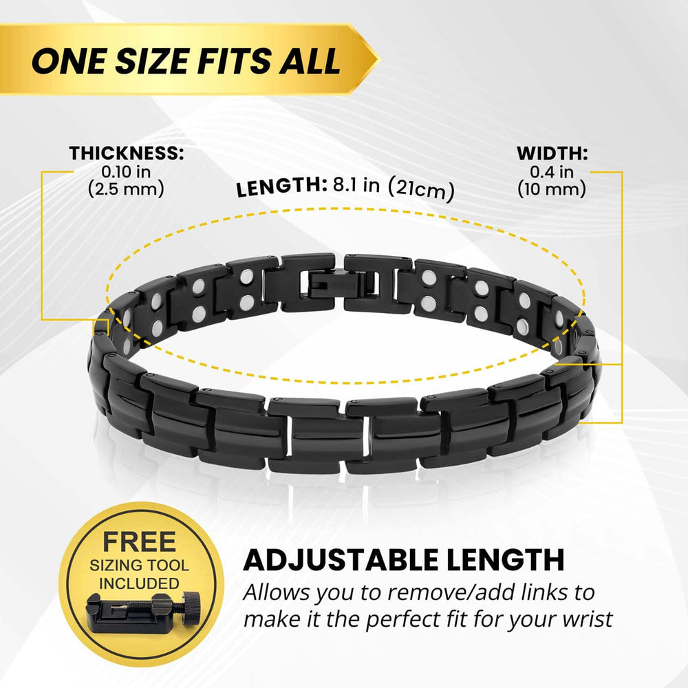 Women’s Ultra Strength Black Magnetic Titanium Bracelet