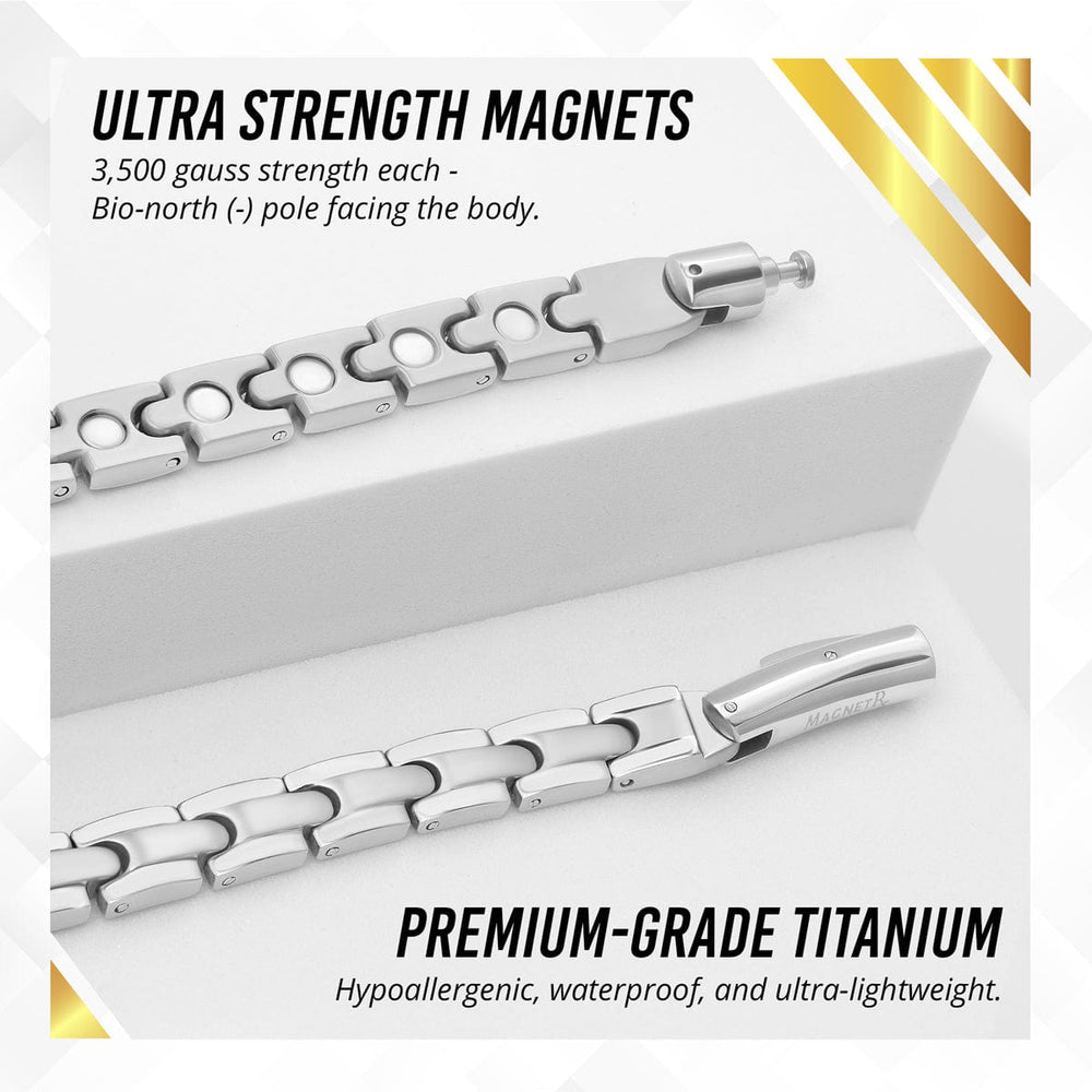 Silver Titanium Magnetic Therapy Necklace | MagnetRX