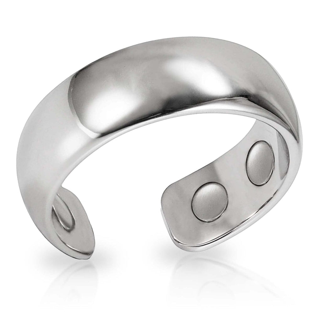 MagnetRX Magnetic Therapy Ring - Polished Silver